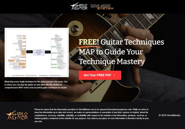 FREE GUIDE: Guitar Techniques Map – ShredMentor